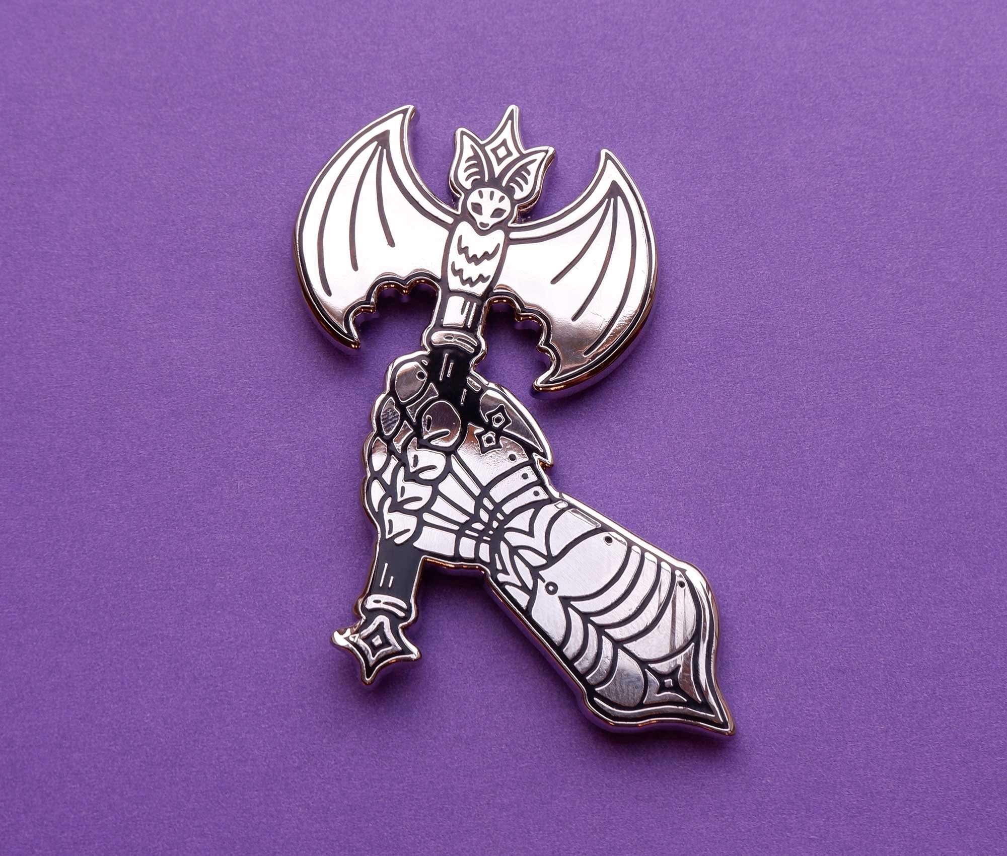 Battle Axe & Gauntlet - Enamel Pin – Cat Coven