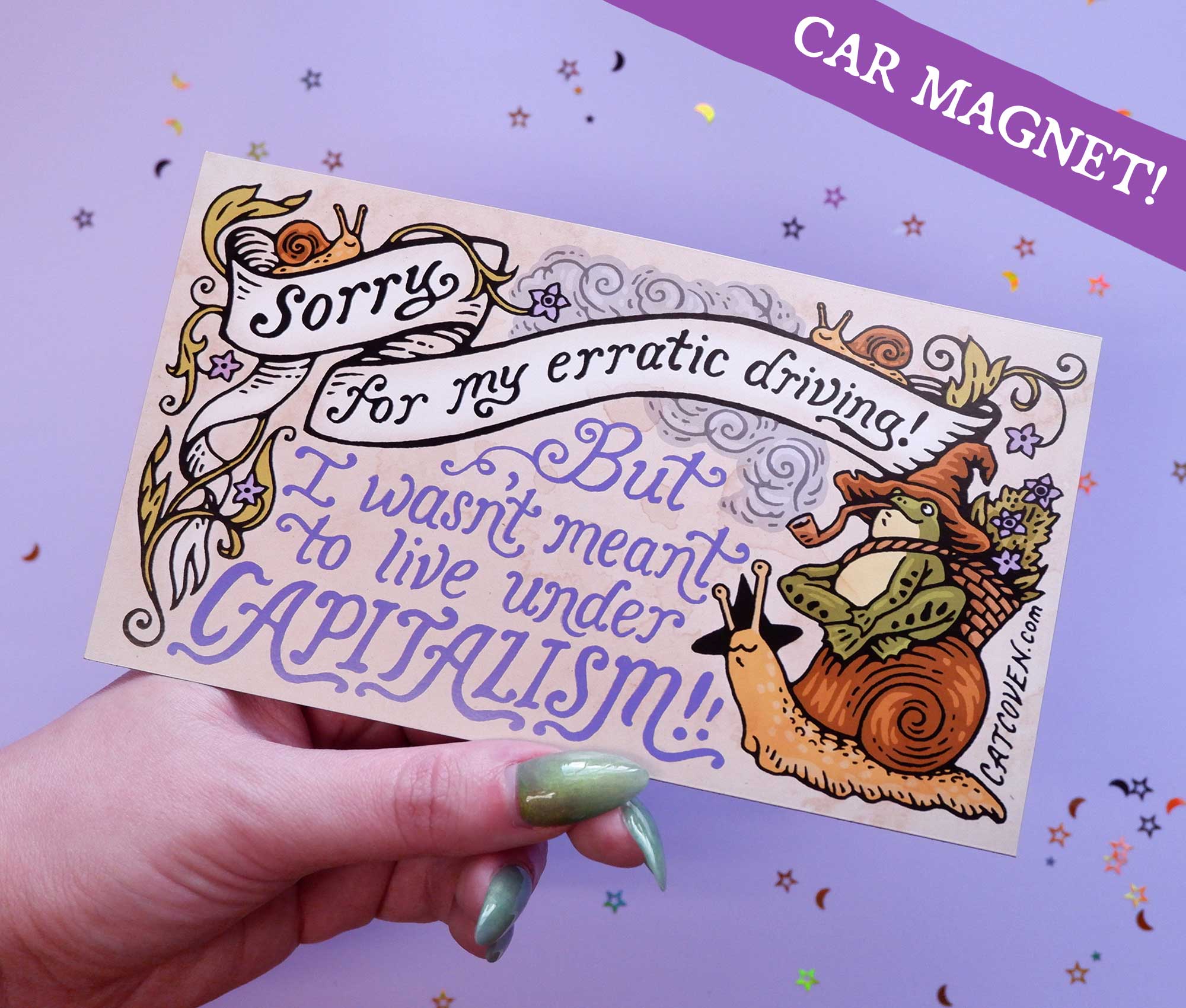 Capitalism - Car Magnet – Cat Coven