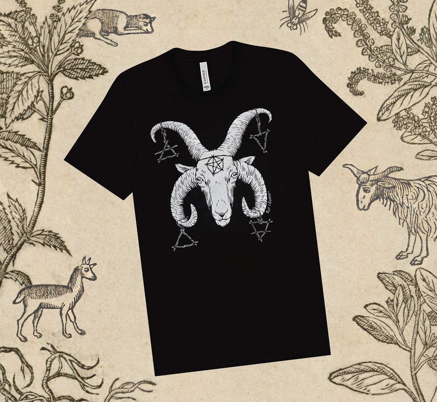 Horned God - Crew Neck T-shirt – Cat Coven
