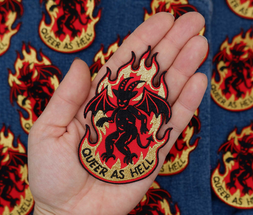 Queer As Hell - Embroidered Patch – Cat Coven
