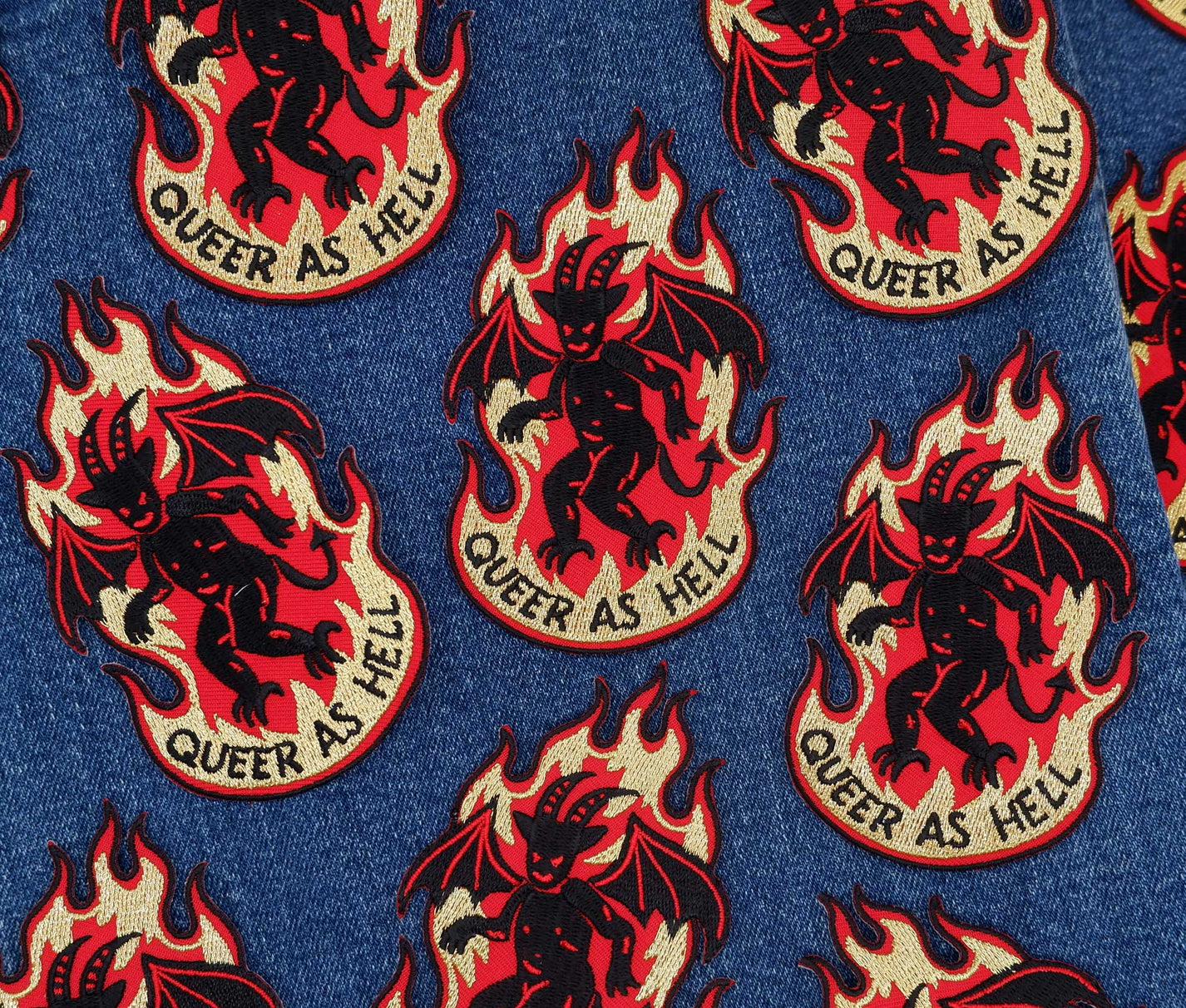 Queer As Hell - Embroidered Patch – Cat Coven