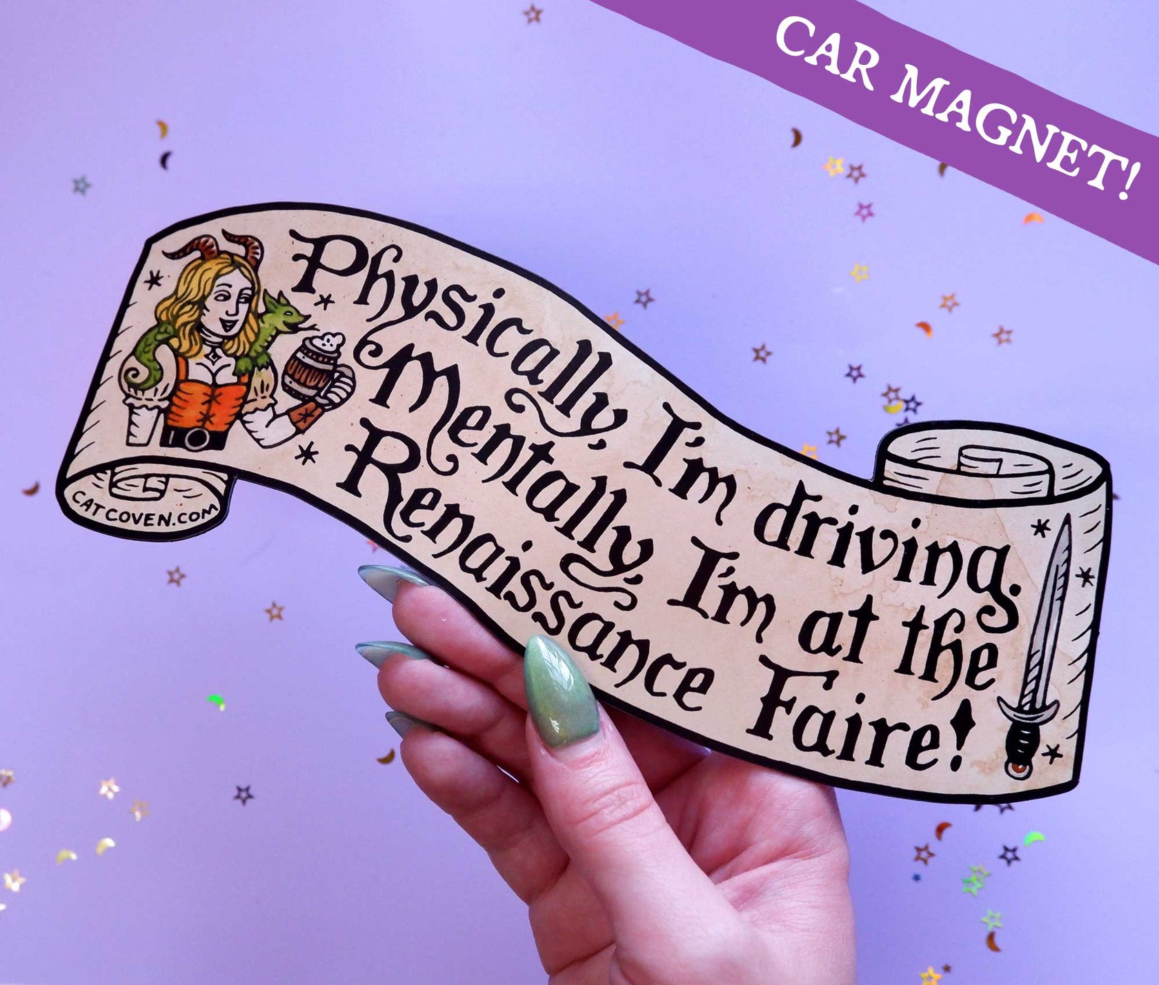 Renaissance Faire - Car Magnet – Cat Coven