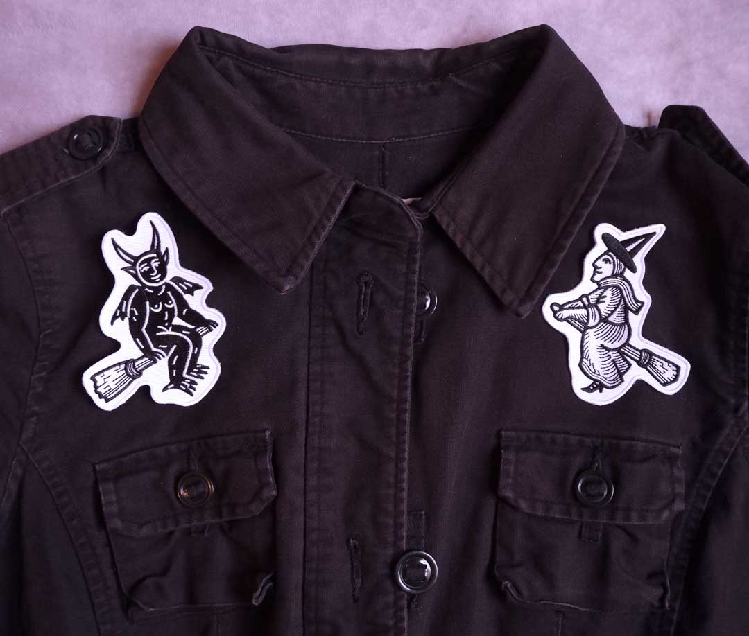 Woodcut Devil - Embroidered Patch – Cat Coven