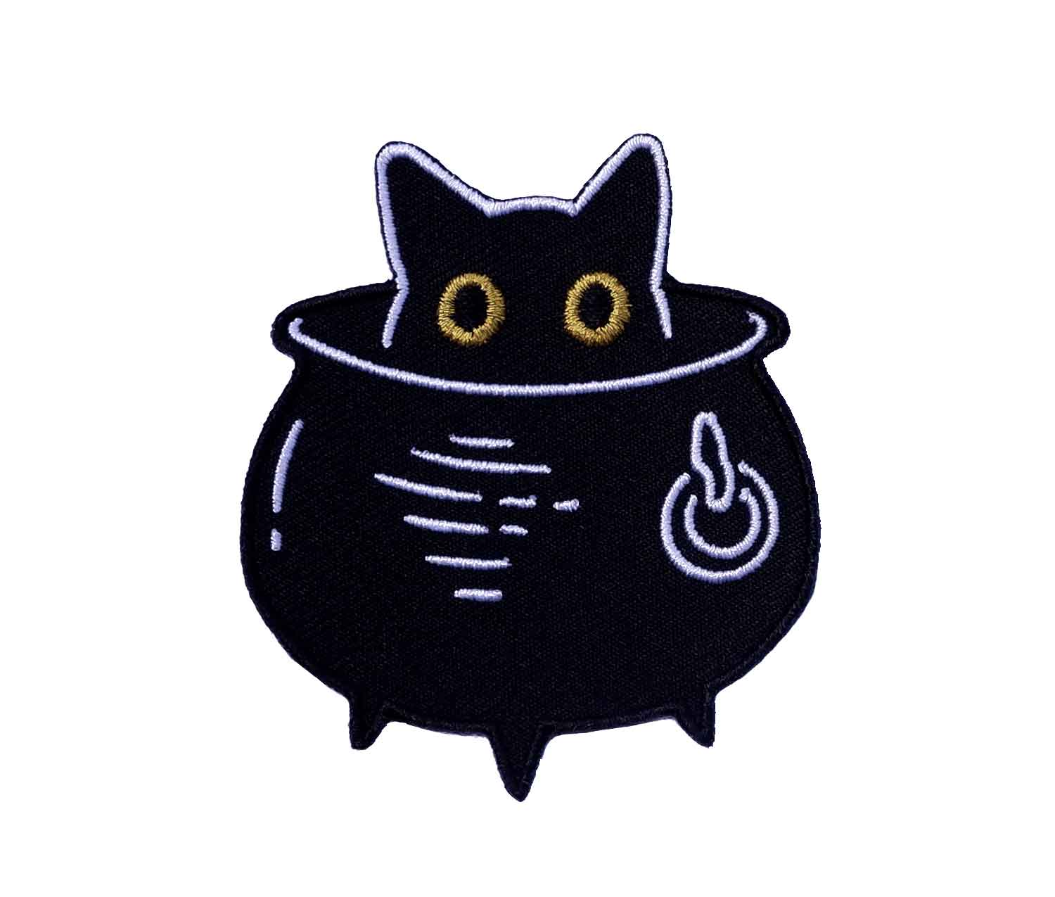 Cauldron Cat - Embroidered Patch – Cat Coven